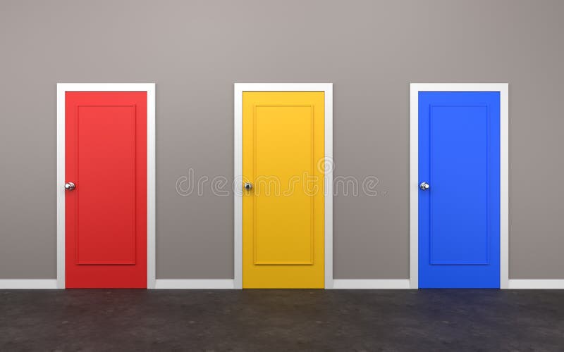 Three Closed Doors Stock Illustrations – 338 Three Closed Doors Stock ...