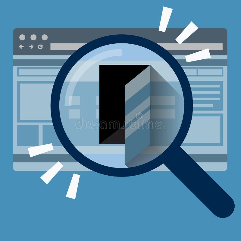 Door in Internet Browser. Data Security Concept Stock Vector ...