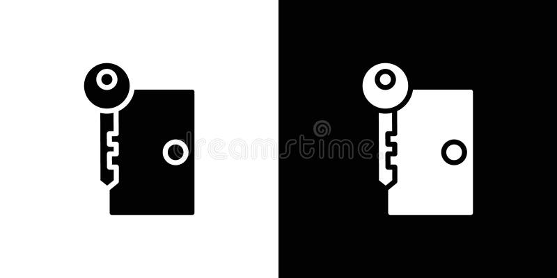 Door Key Icon (2) Logo Set Vector Stock Vector - Illustration of lock ...