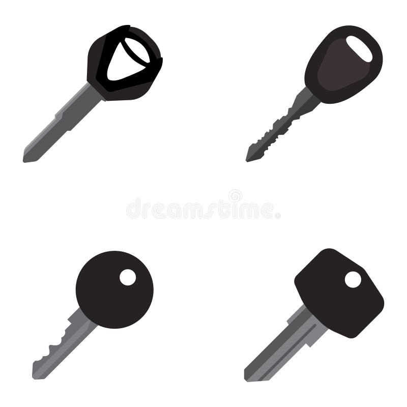 Door key icon vector stock vector. Illustration of padlock - 295170463