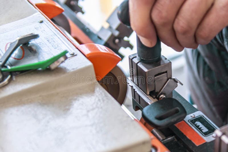 Door Key Making Machine Tool. Stock Image - Image of keys, hole: 235499403