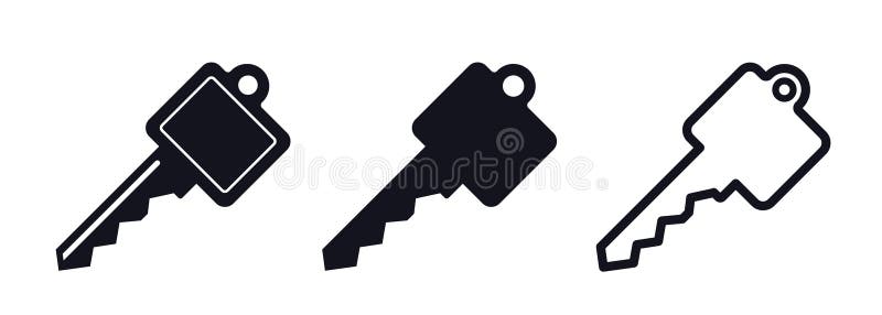 Door key vector icon set stock vector. Illustration of keyword - 286465536