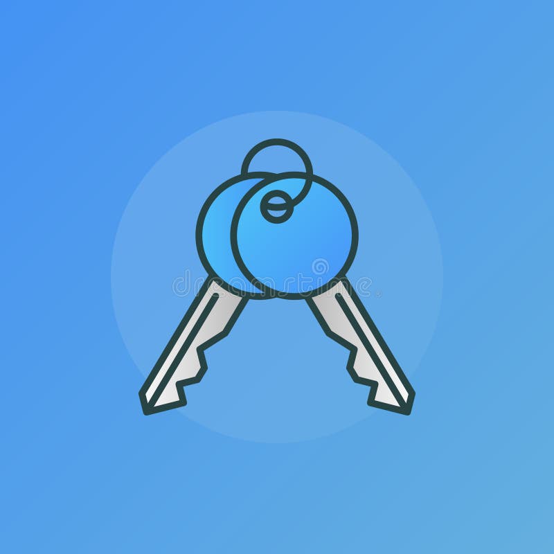 Door keys blue sign stock vector. Illustration of property - 80544598