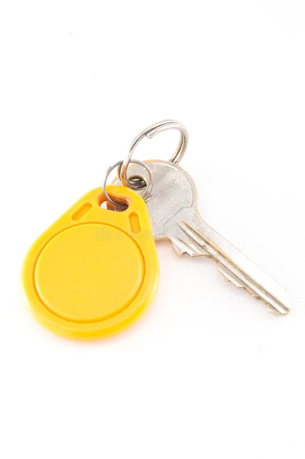 Door Keys and Circle Yellow Key Card Stock Image - Image of loan ...