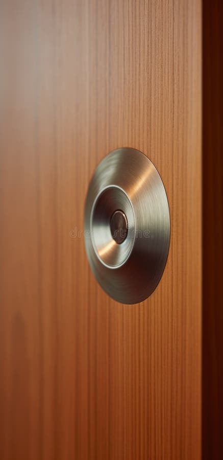 A Door Knob on a Wooden Panel, AI Stock Illustration - Illustration of ...