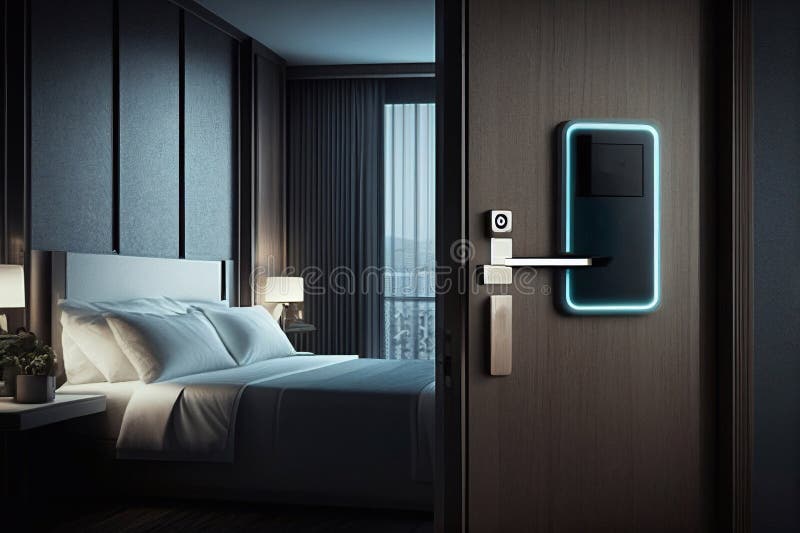 Door Knobs Handles Realistic Composition, Digital Dial Pad of Ha Stock ...