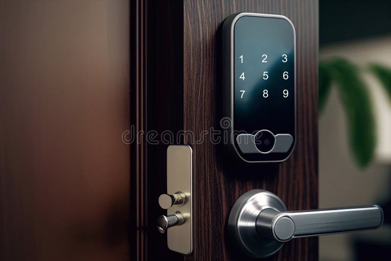 Door Knobs Handles Realistic Composition with Finger Touching Digital ...
