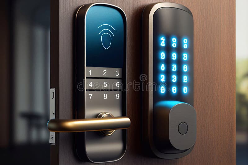 Door Knobs Handles Realistic Composition with Finger Touching Digital ...