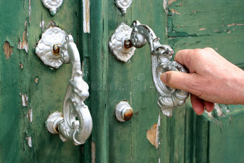 Door knocking stock image. Image of hands, knocker, peel - 704315