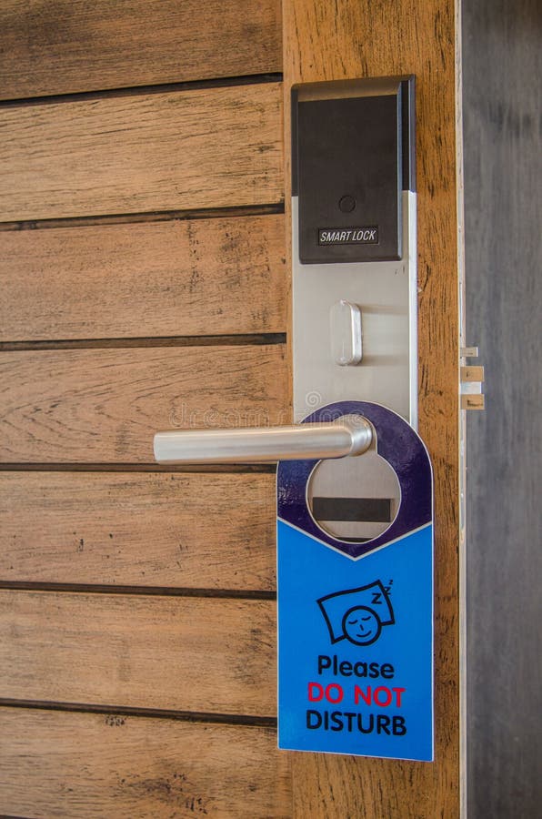 Door with the Lable or Sign for Do Not Disturb Stock Photo - Image of ...