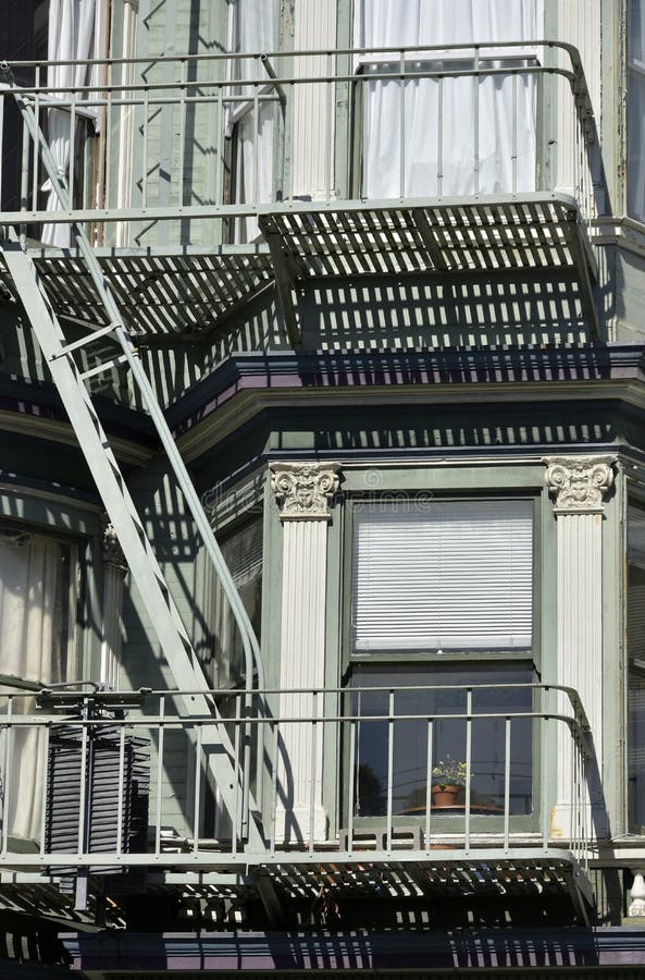 Door with a Ladder on a Wall. Stock Photo - Image of columns, refined ...