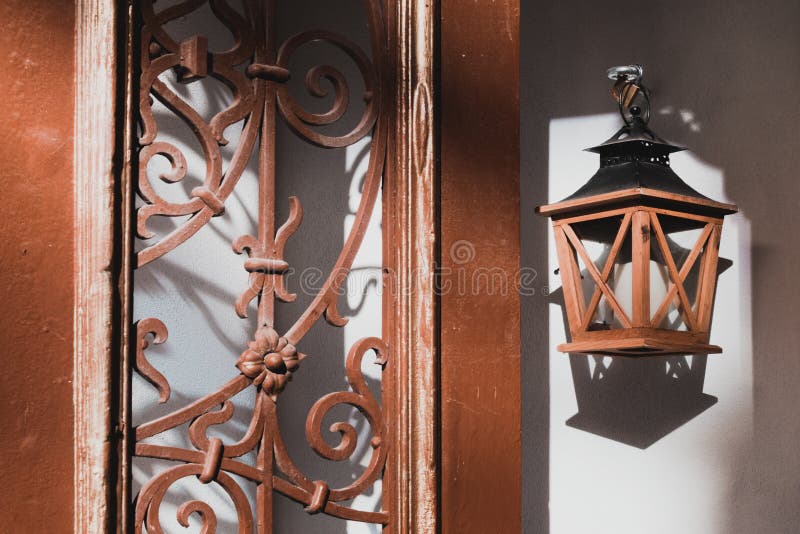 Old Lantern on a Vintage Style Background Stock Photo - Image of lamps ...