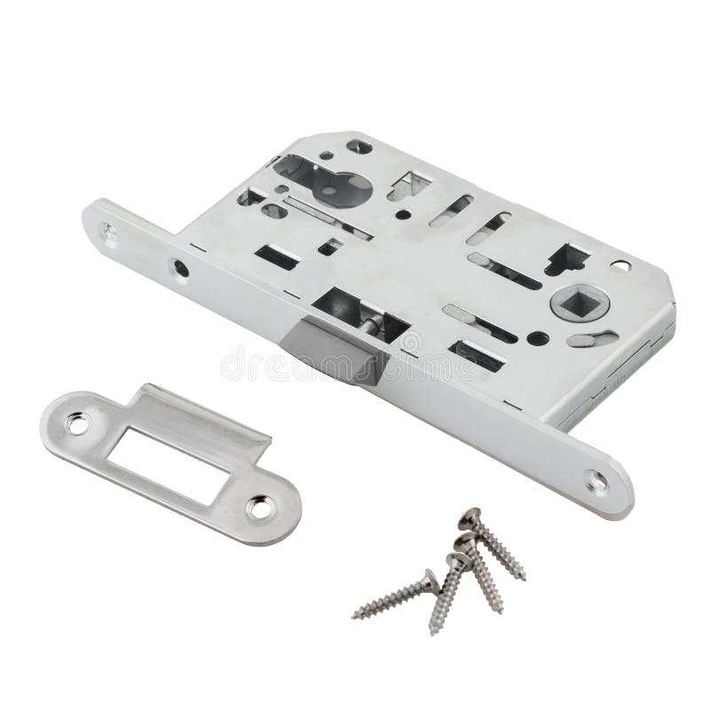 Door Lock Assembly on White Background Stock Photo - Image of lock ...