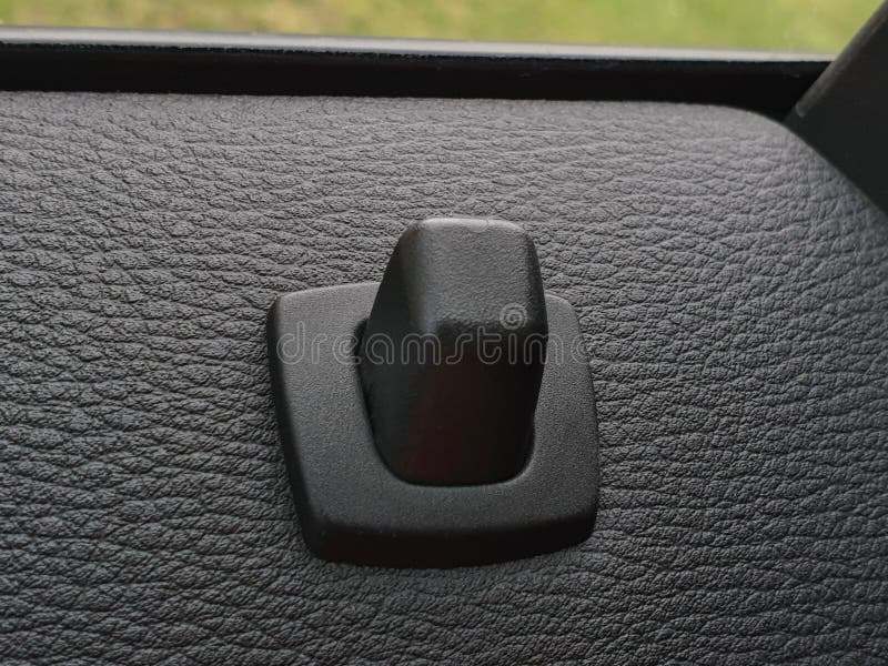 Door Lock Button Inside Car Interior Stock Image - Image of plastic ...