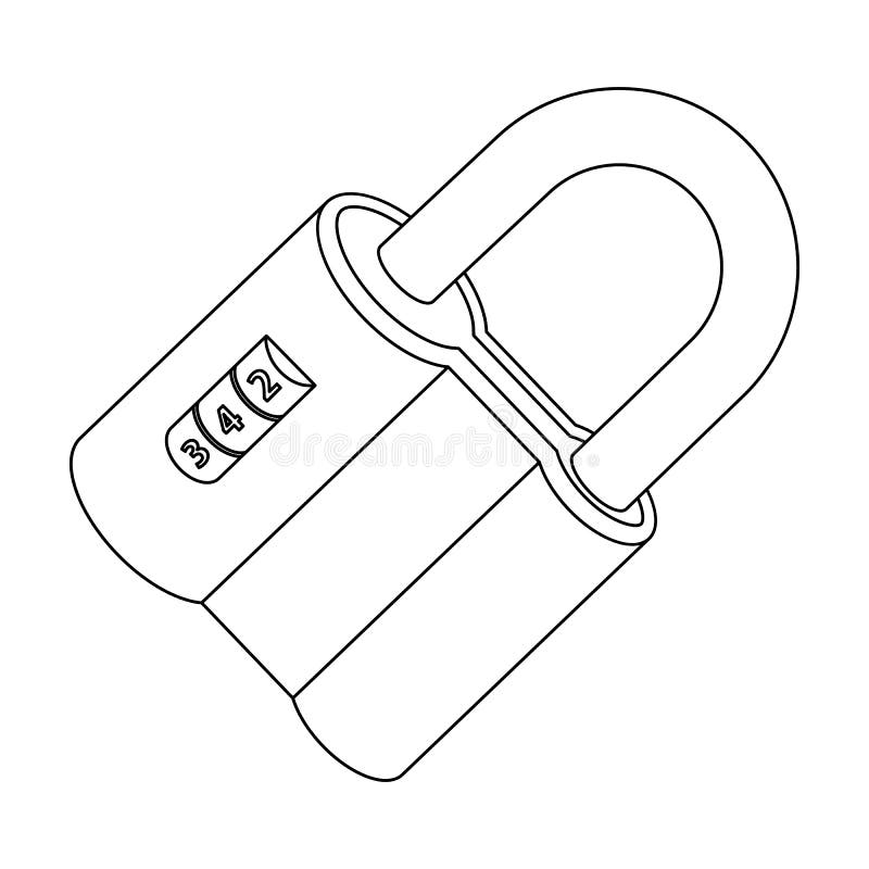 Door Lock. Code Lock Single Icon in Outline Style Vector Symbol Stock ...