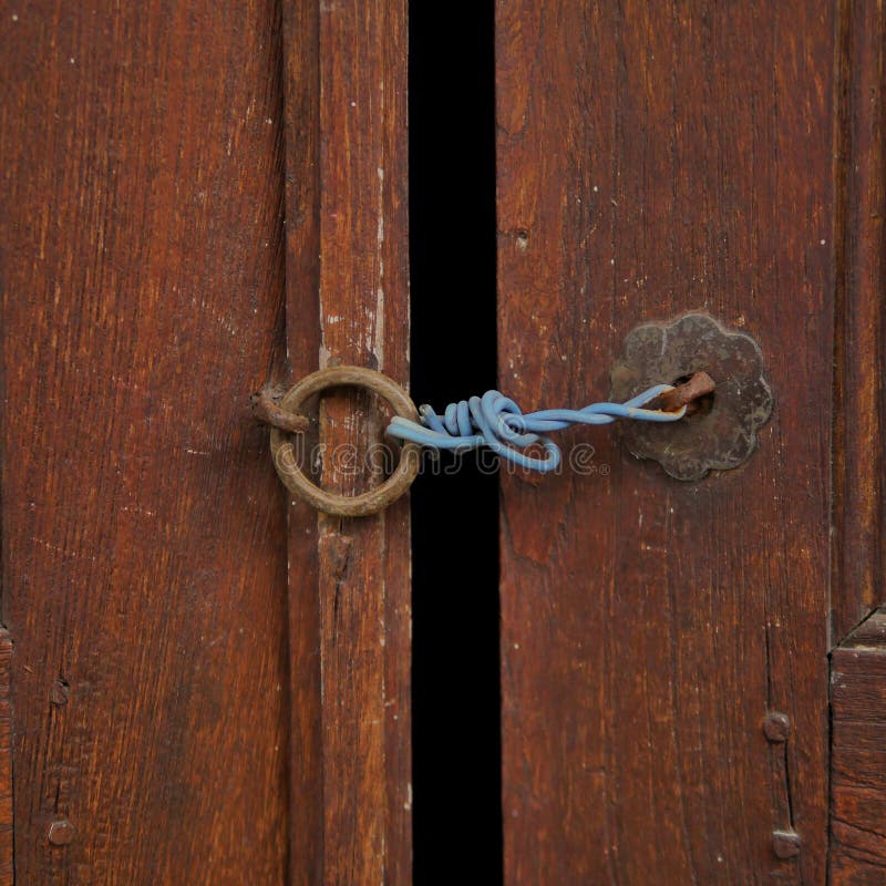 Door lock stock photo. Image of scrap, door, close, emergency - 262943866