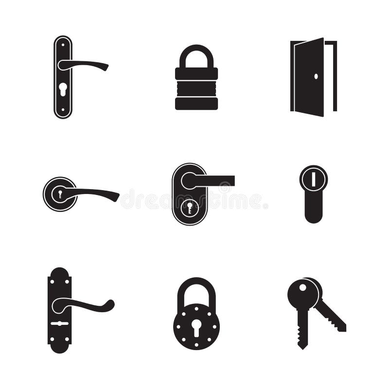 Door Handle Door Lock Key Stock Illustrations – 6,002 Door Handle Door ...