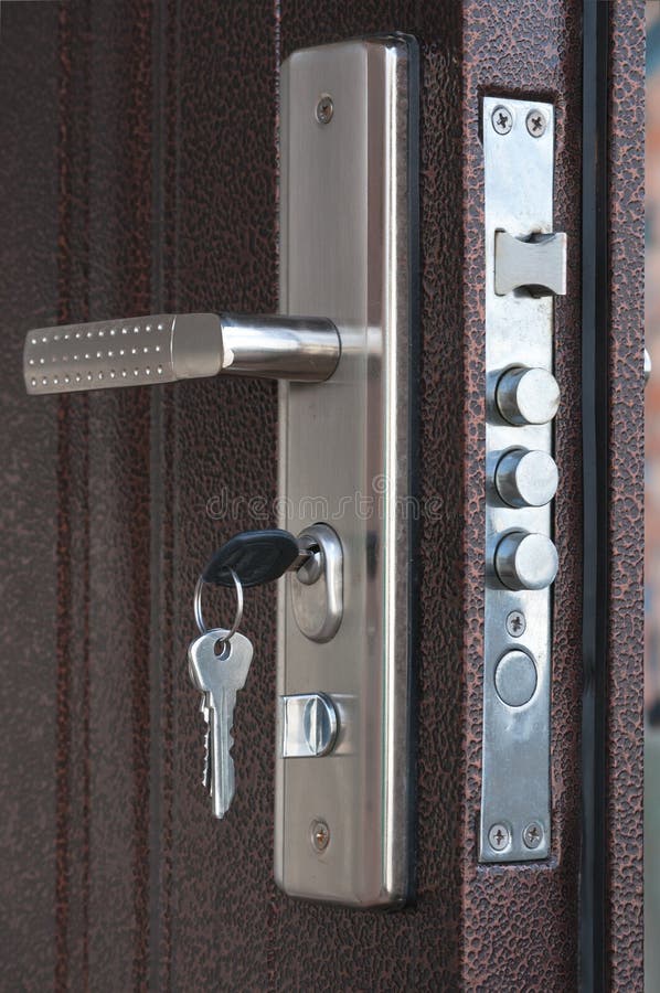 Door lock with keys stock photo. Image of metal, lock - 27994548