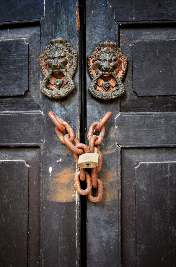 Door lock stock image. Image of ring, ancient, aged, antique - 39652567
