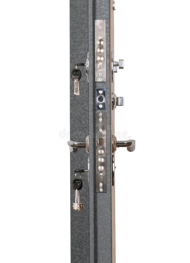 Door Lock, Side View, Close-up Stock Image - Image of metal, insert ...