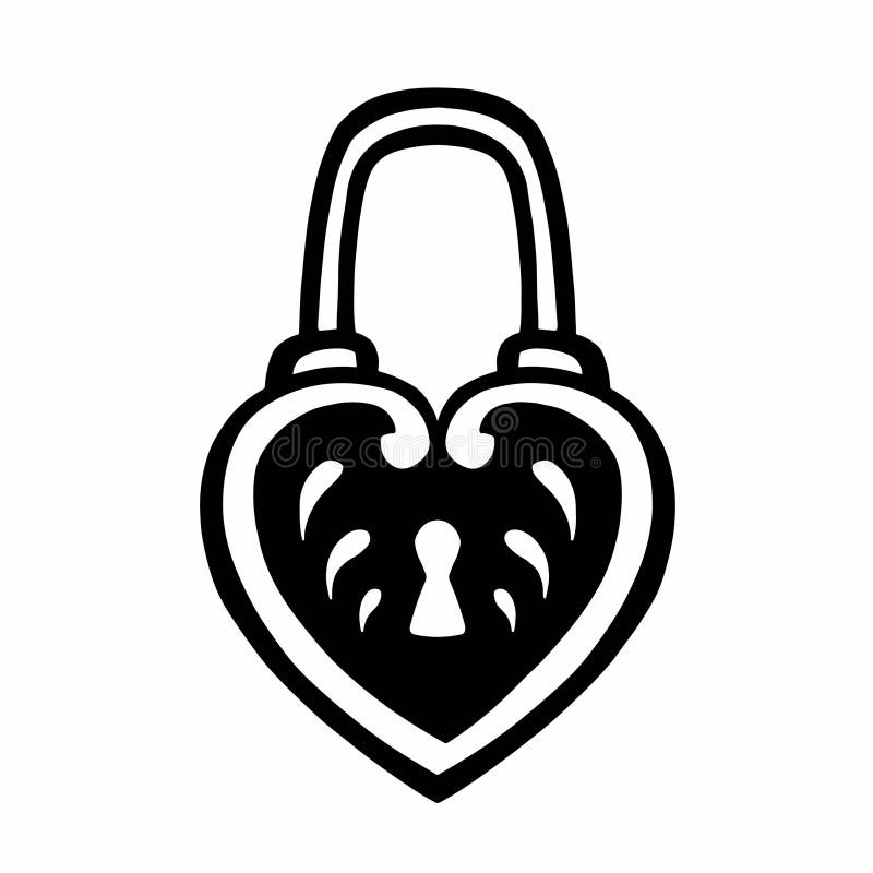 Lock Silhouette. Black Padlock Shapes for Logo. Modern and Vintage ...