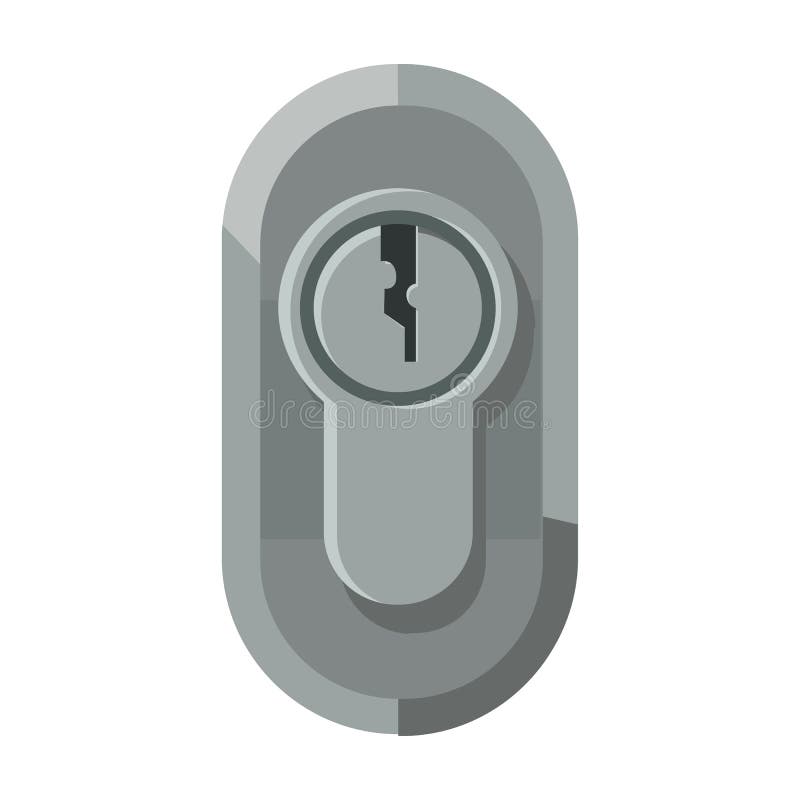 Door Lock Vector Icon.Cartoon Vector Icon Isolated on White Background ...