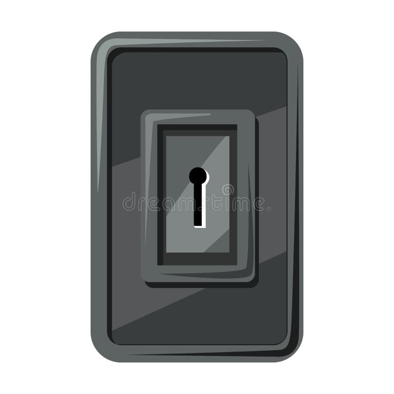 Door Lock Vector Icon.Cartoon Vector Icon Isolated on White Background ...