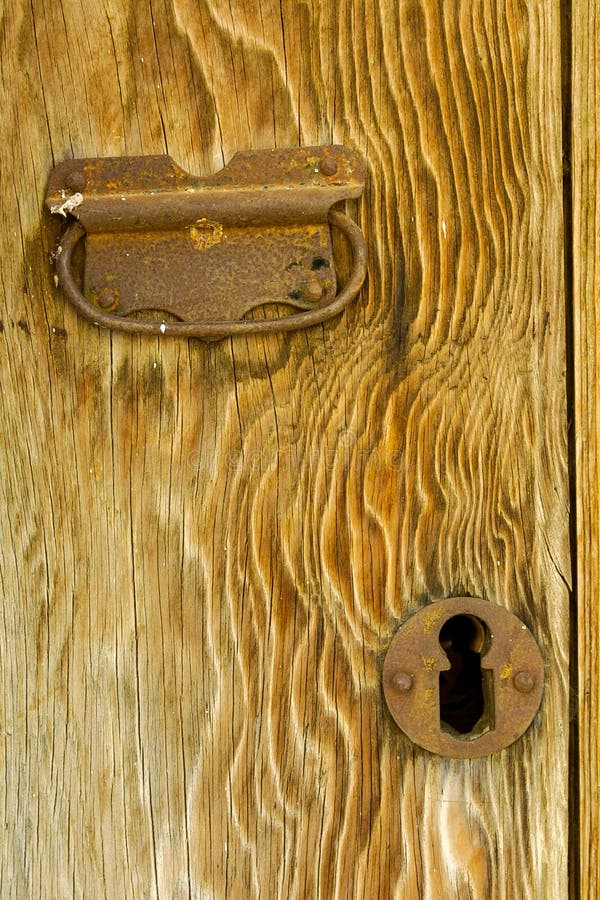 Door with lock stock photo. Image of texture, rust, security - 171328958