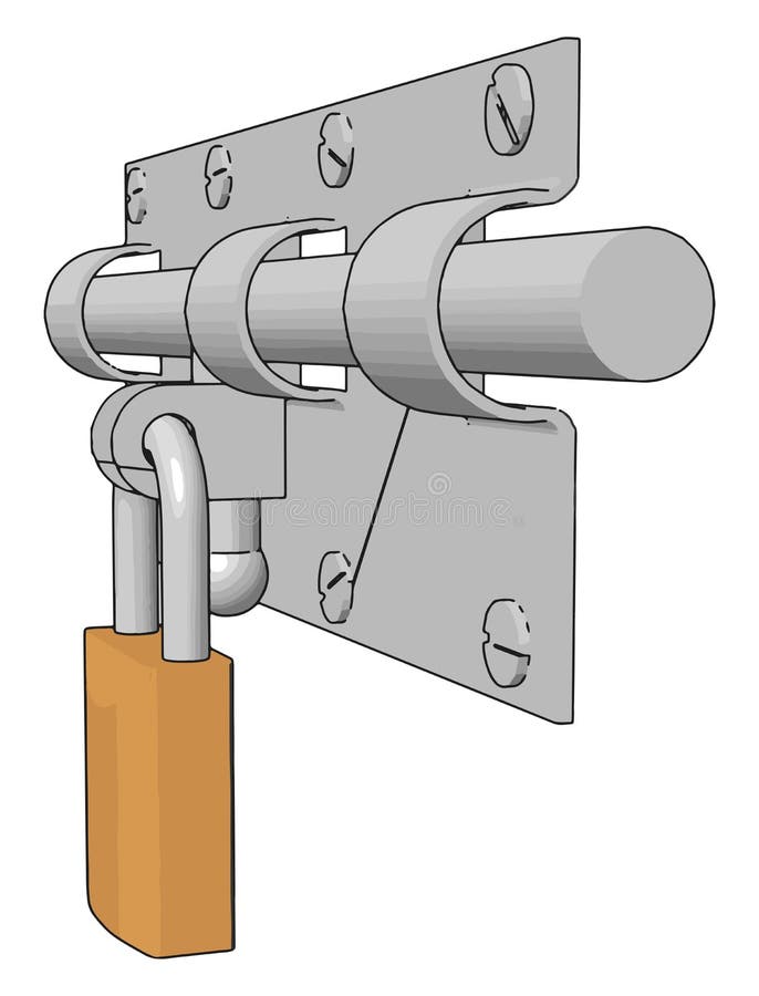 Two locks 3d illustration stock illustration. Illustration of gold ...