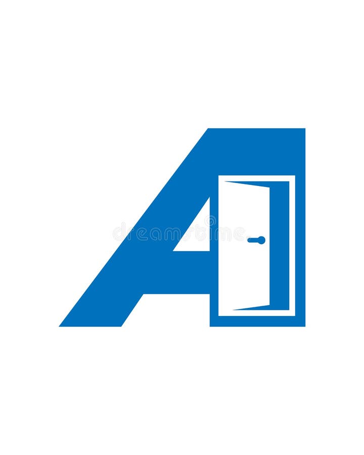 A Door Logo , a Initial Logo Stock Illustration - Illustration of ...
