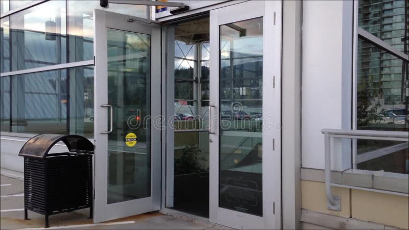 Door of mall entrance stock footage. Video of mall, modern - 40782932