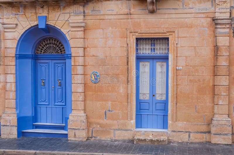 Door in Maltese design stock image. Image of construction - 62512763