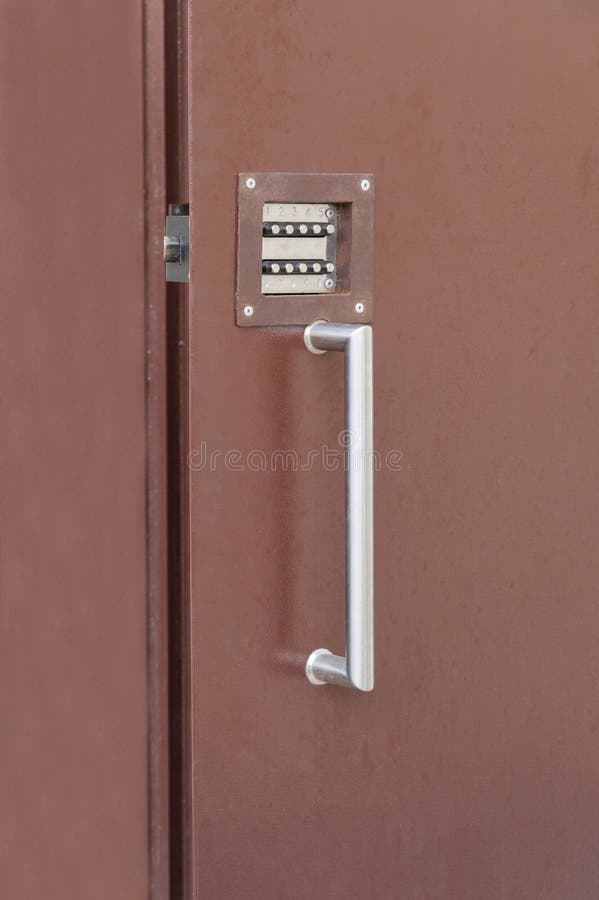 Door with Mechanical Combination Lock Stock Photo - Image of keypad ...