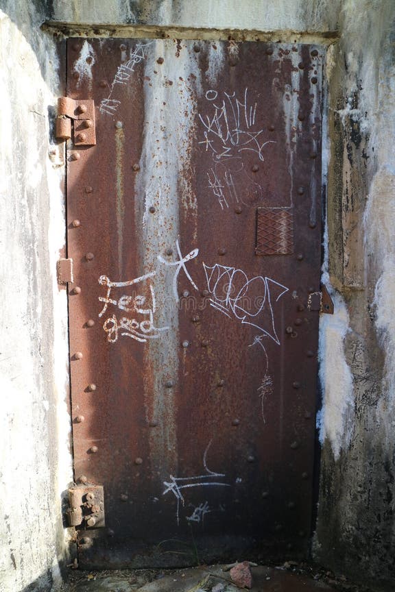 Door stock photo. Image of bunker, hitler, door, norway - 74827652