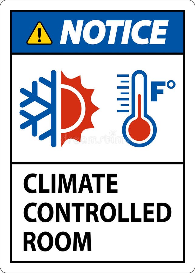 Door Notice Sign, Keep Doors Closed, Climate Controlled Room Stock ...