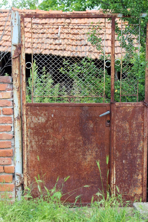 Door old rust stock photo. Image of exterior, space, parking - 93427056