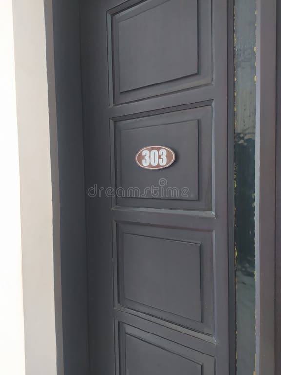 The Door of One of the Rooms, Numbered 303, Seen from the Side. Stock ...