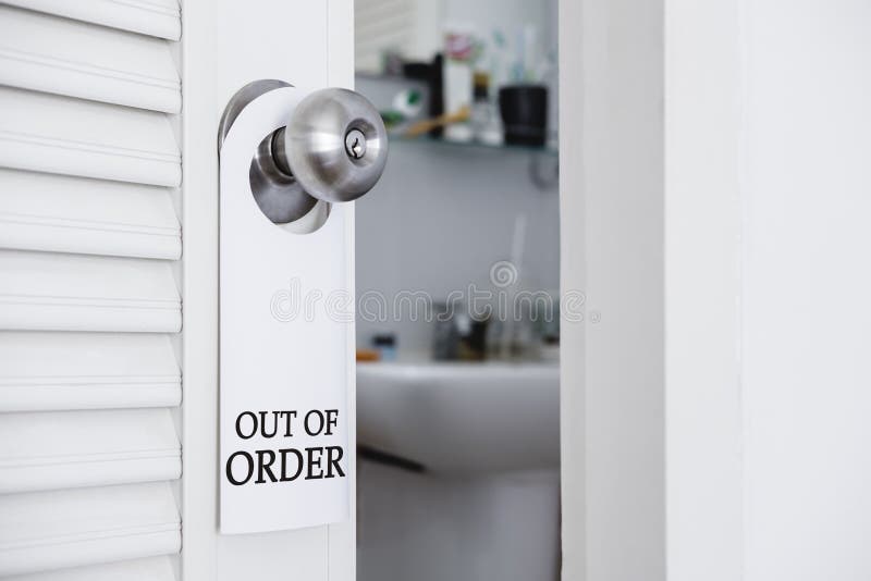 Out of Order Sign stock photo. Image of isolation, signboard - 73652042