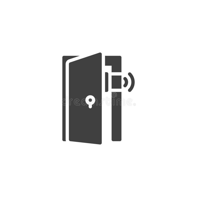 Door Opening Sensor Vector Icon Stock Illustration - Illustration of ...