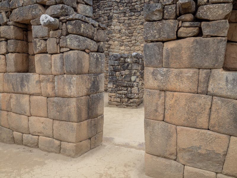 Door Opening on a Stone Wall at Machu Picchu Stock Photo - Image of ...