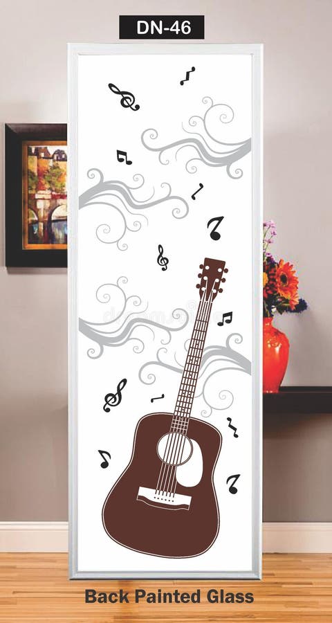 Door Partition Glass Design Vector CDR Stock Illustration ...