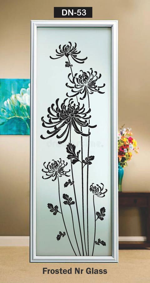 Door Partition Glass Design Vector CDR Stock Illustration ...