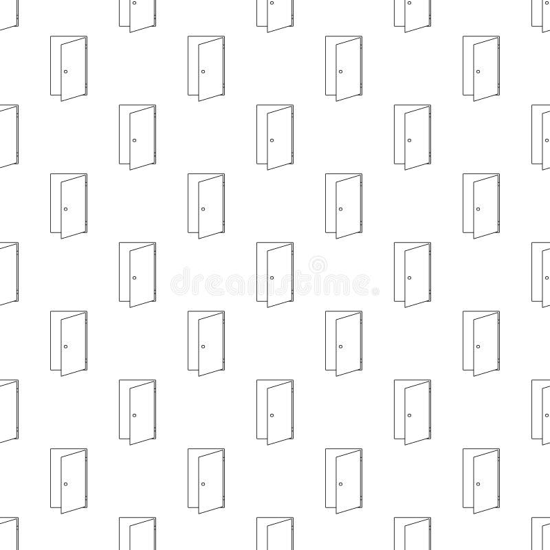 Door Pattern, Cartoon Style Stock Vector - Illustration of home ...