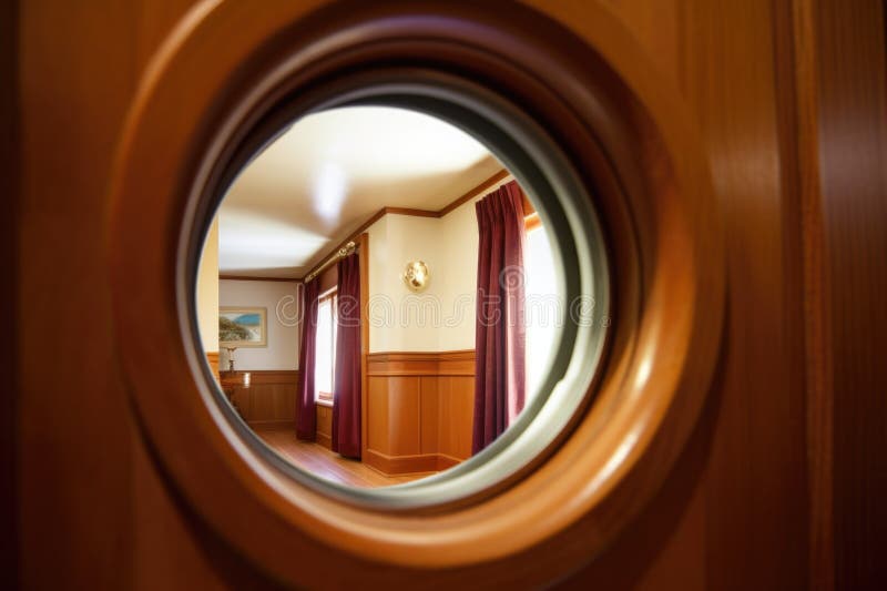 Door through a Peephole after Installation Stock Illustration ...