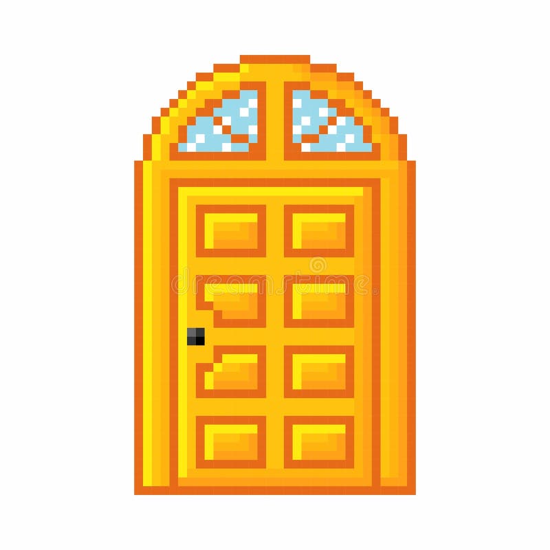 Door Pixel Art stock illustration. Illustration of design - 351674891