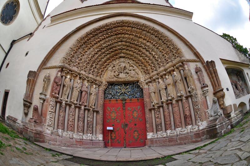 Door portal Porta Coeli stock image. Image of convent - 29408429