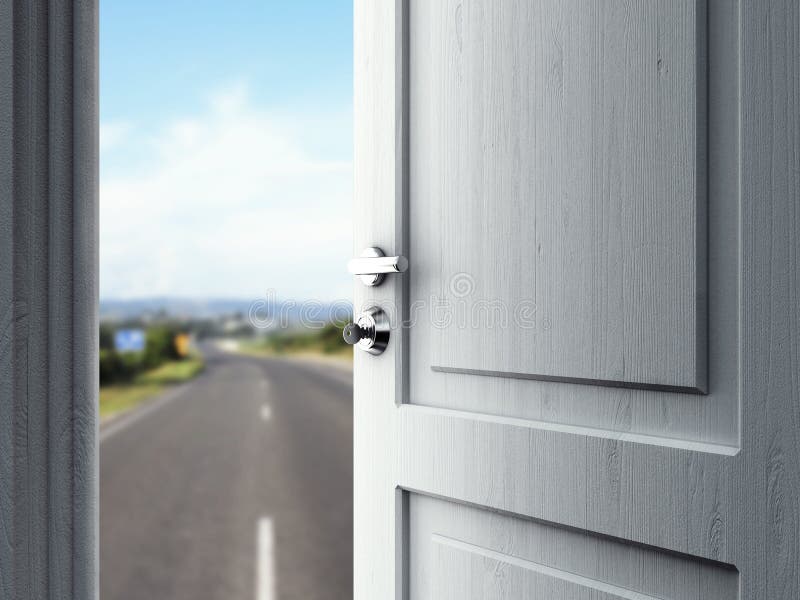 Door in road stock image. Image of entering, landscape - 32990003