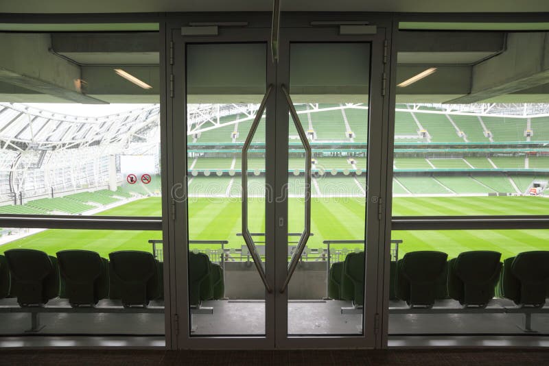 Door and Rows Ofseats in Stadium Stock Photo - Image of large, aviva ...