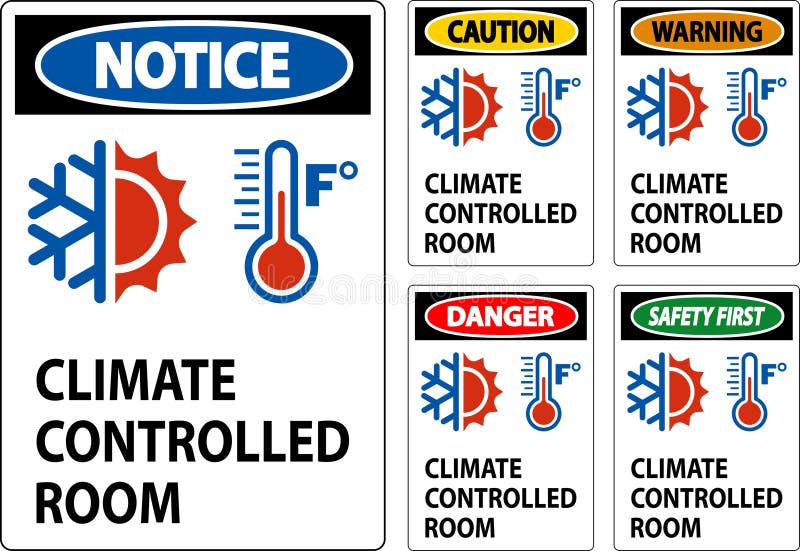Door Safety Sign, Keep Doors Closed, Climate Controlled Room Stock ...