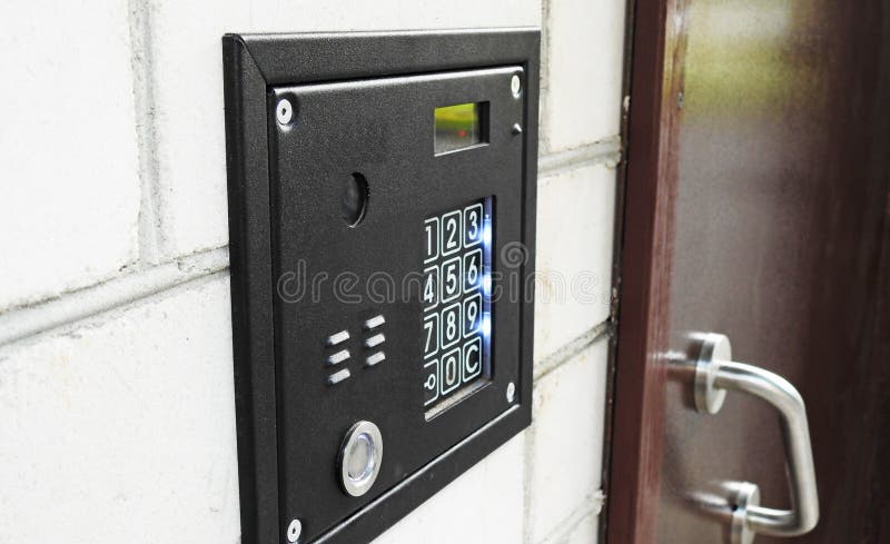 Door with security code. stock image. Image of password - 74930879